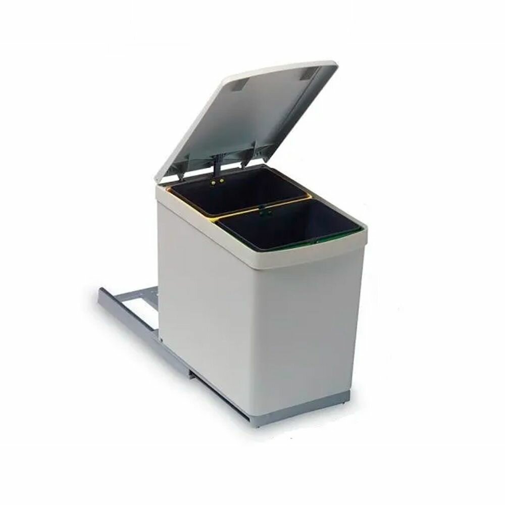 Система сортировки мусора 2X7,5 L серый пластик ALVEUS ALBIO 1090332