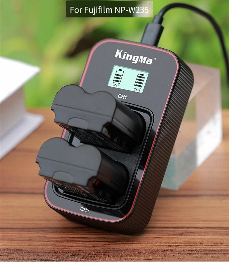 2 аккумулятора NP-W235 + зарядка Kingma