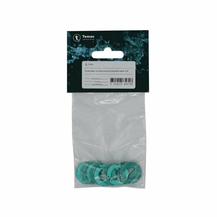 Прокладка безасбестовый паронит 10 шт. (3/4") 24х14мм h=2мм вати-авто