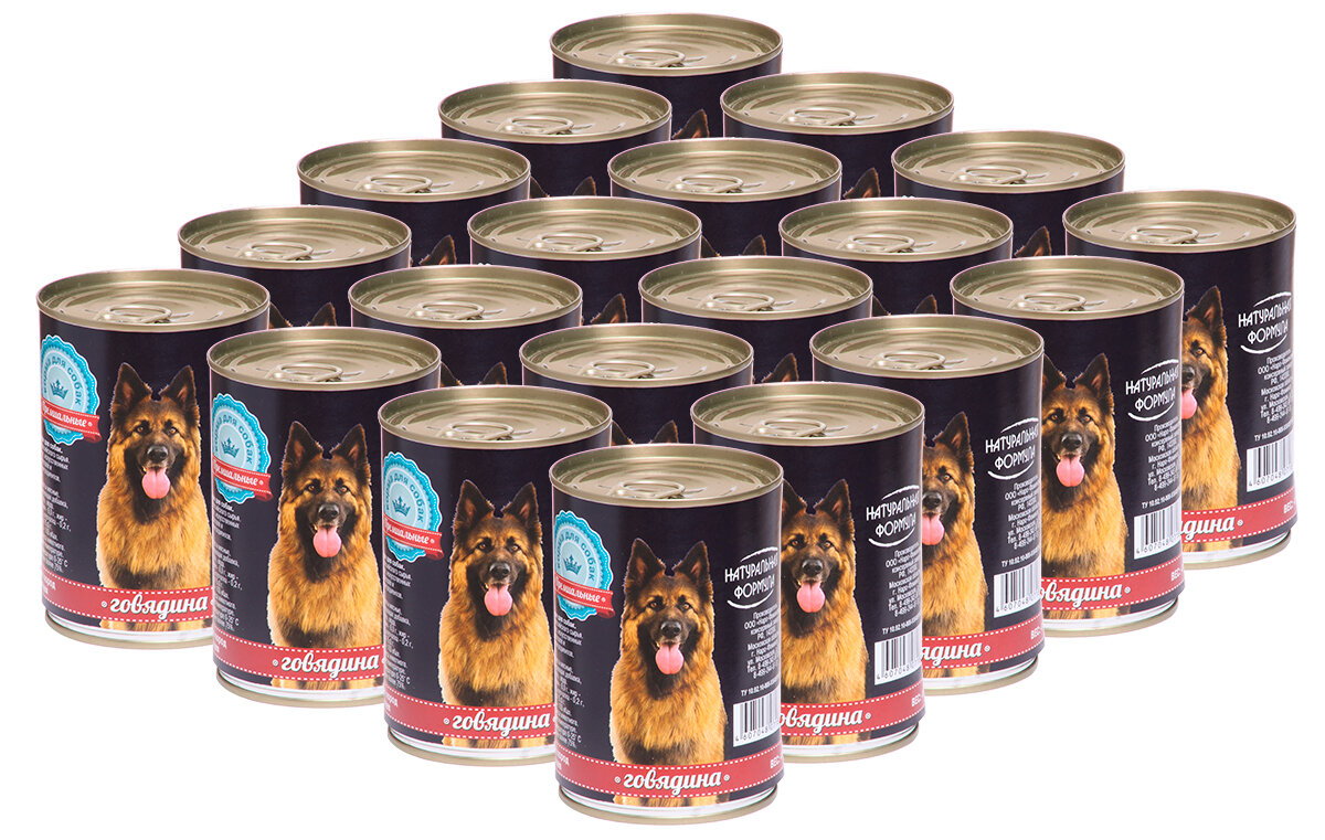 Натуральная формула для взрослых собак с говядиной (410 гр х 12 шт)