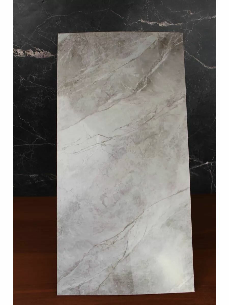 Панель самоклеющаяся 3D "Серый мрамор 2" 30х60см (12шт в уп.)