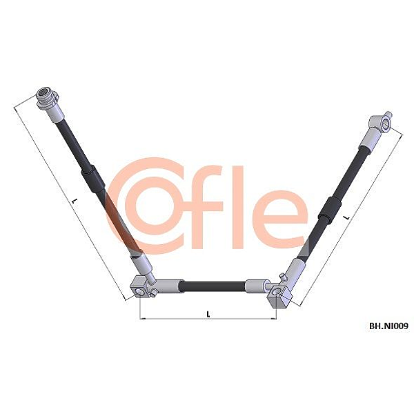 COFLE 92. BH. NI009 шланг тормозной передн прав Nissan (Ниссан) Primera (Примера) 02-