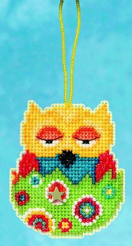 Набор для вышивания Mill Hill #MH165105 Совенок Эмма, Счетный крест, 5.71 x 7.62 см