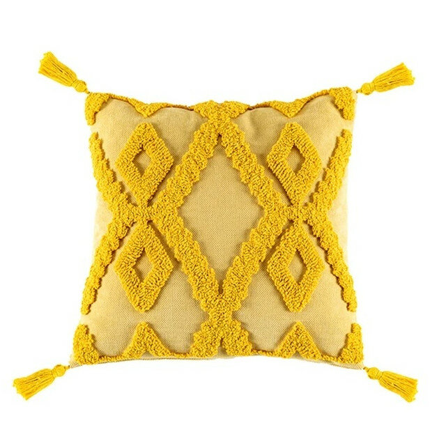 Наволочка декоративная TODELIA "Орнамент-3", 45 х 45 см, желтый