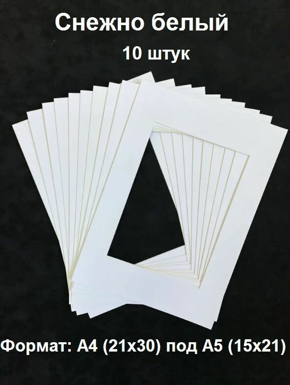 Паспарту А4 (20.2х29) / А5 (21x14,8) 10 шт. Wait