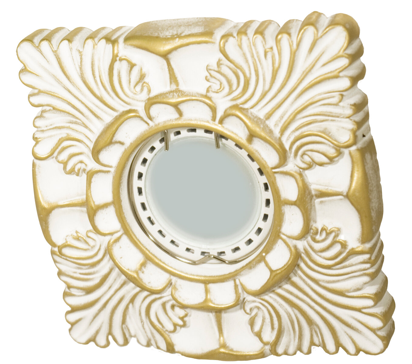 Встраиваемый гипсовый декоративный светильник RD-018 Wh/G