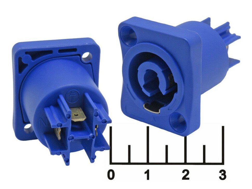 Разъем питания Powercon гнездо 3 контакта в панель (NAC3FCA)