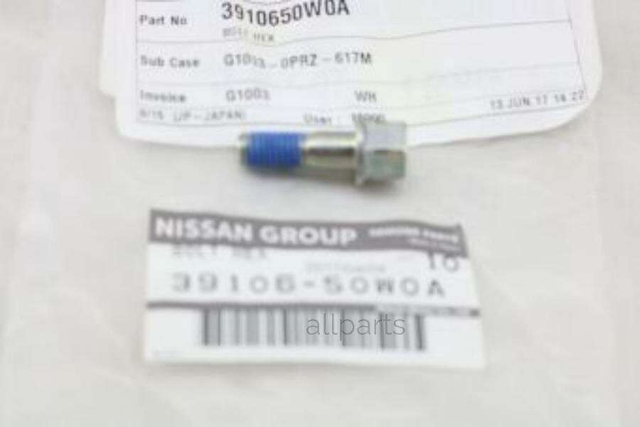 NISSAN 3910650W0A Болт