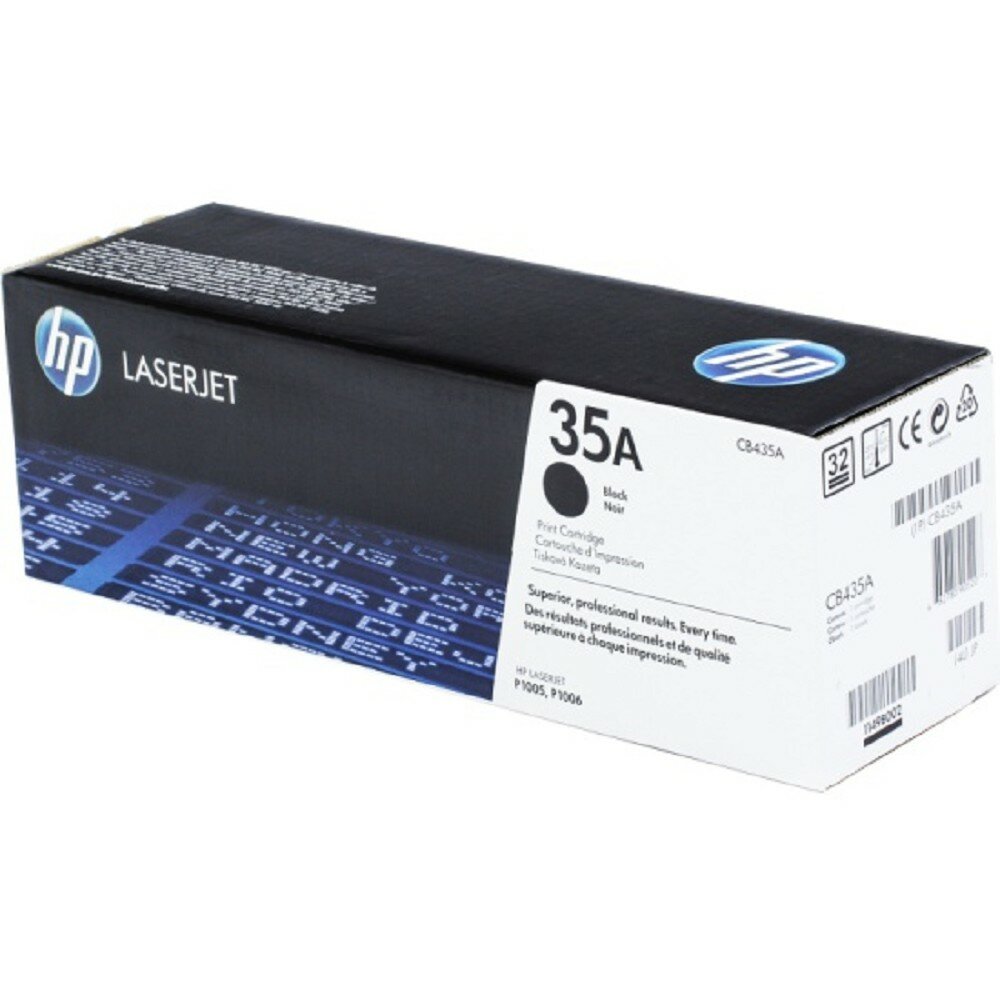 Картридж HP CB435A, Черный