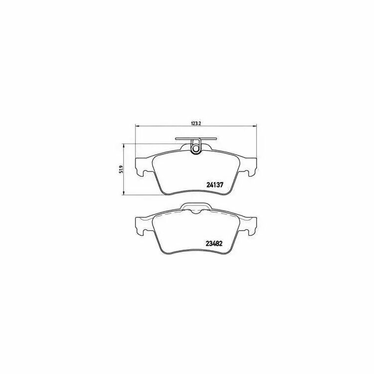 Колодки тормозные дисковые зад BREMBO - P59042