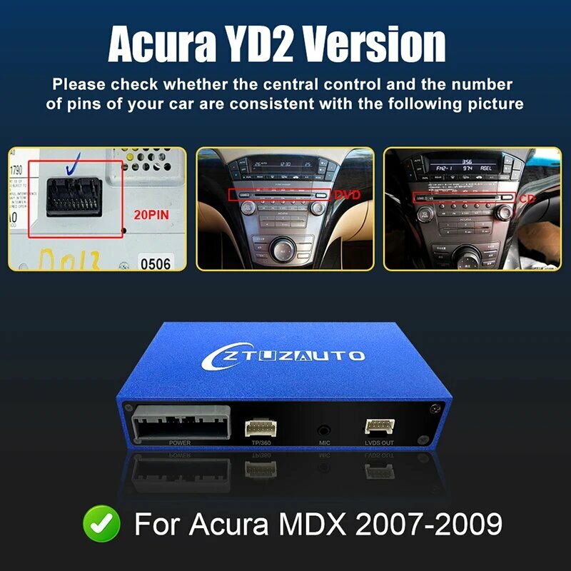 Android Auto Carplay для Acura MDX 2007-2009, YD2
