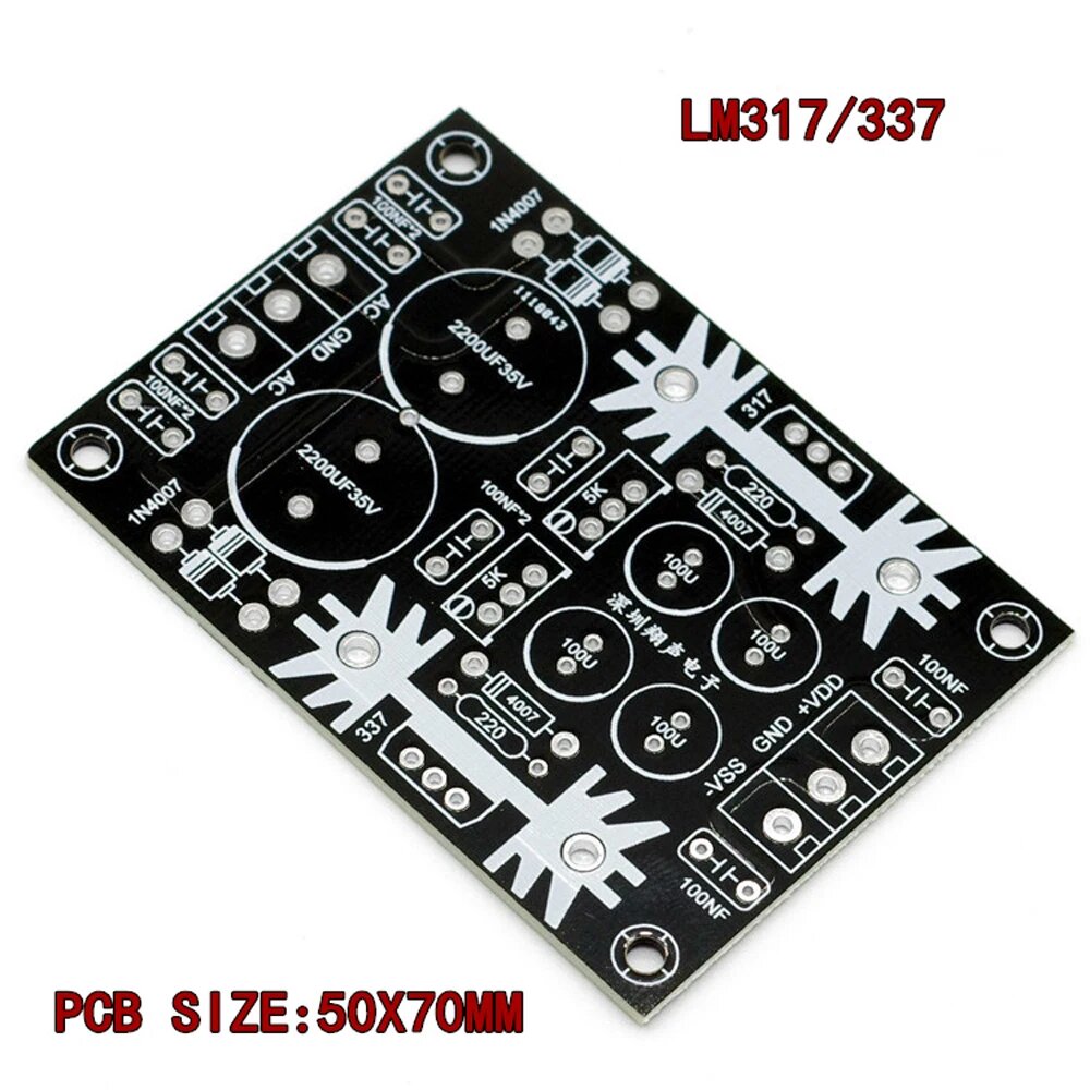 LM337 LM317 Регулятор напряжения PCB board