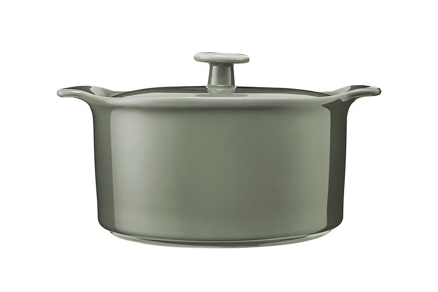 Кастрюля, 1,3 л, с крышкой, фарфор P, серо-зеленая, Indulgence (Maxwell&Williams)