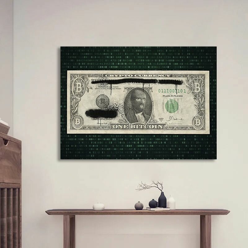 Картина "Мотивация. Деньги. Успех", холст, дерево, на подрамнике