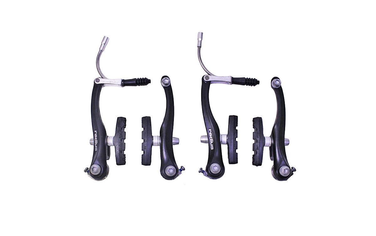 Тормоза V-brake RADIUS, перед.+задн,110мм, алюм, черные, колодки 60 мм