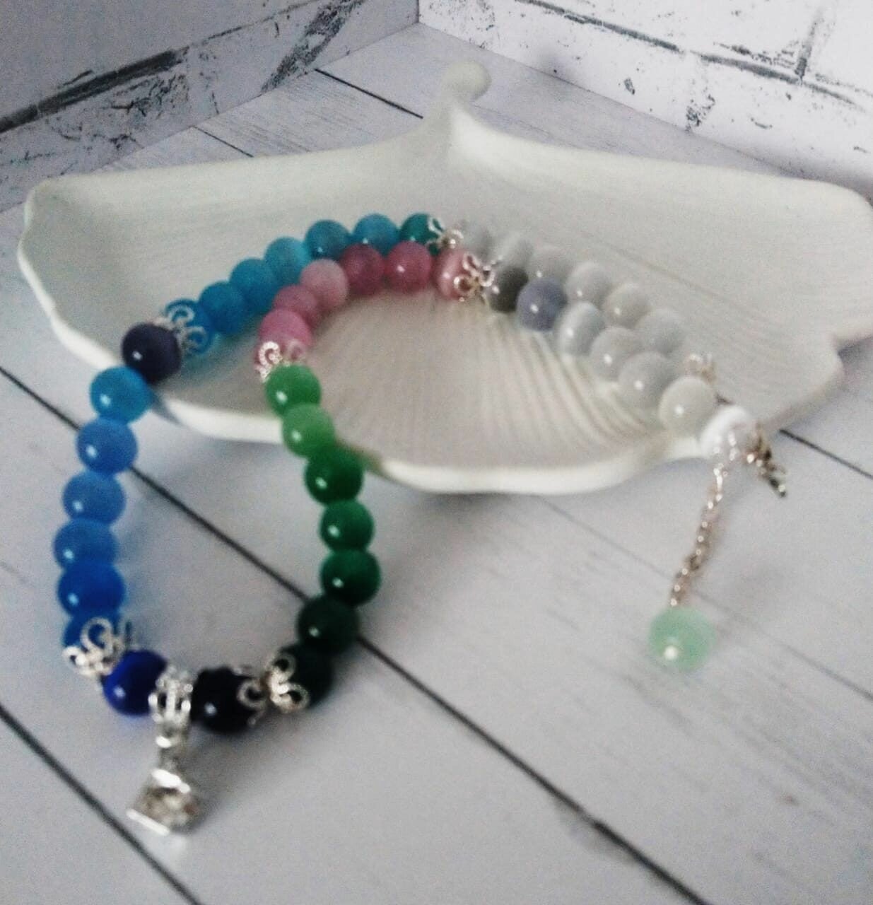 Бусы, кошачий глаз