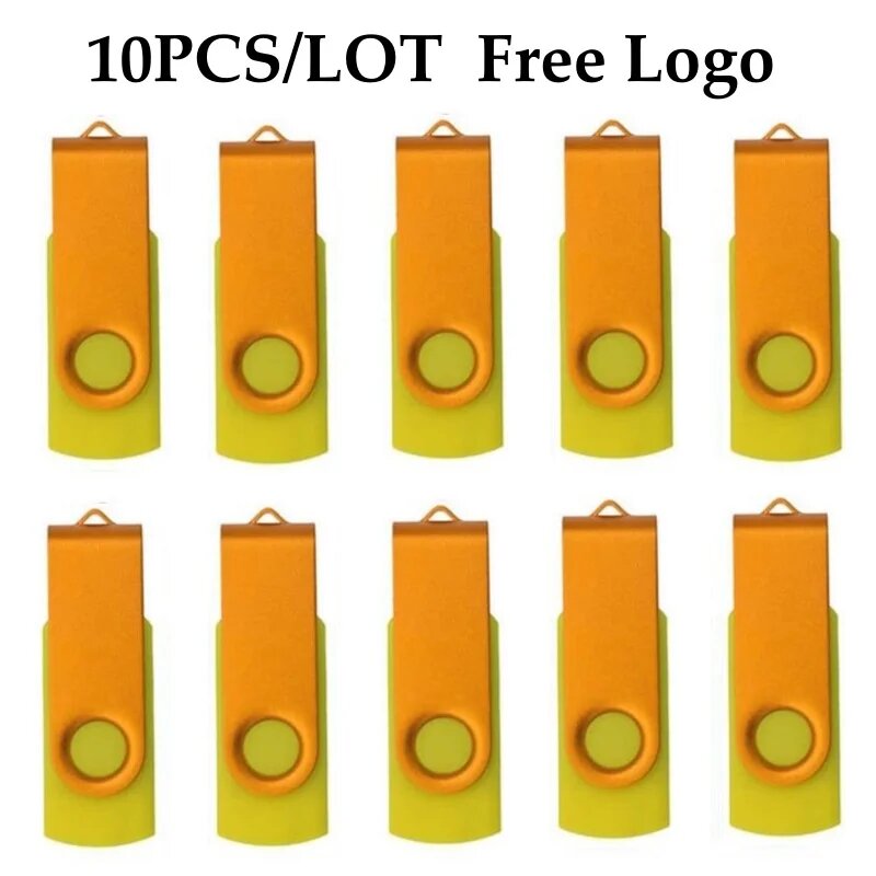 USB-флешка 8G, 10шт, желтая