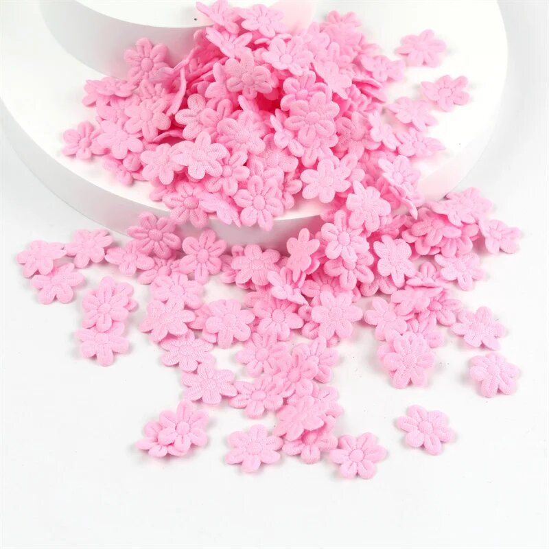 Фетровые цветы для рукоделия 100 шт Розовый, pink