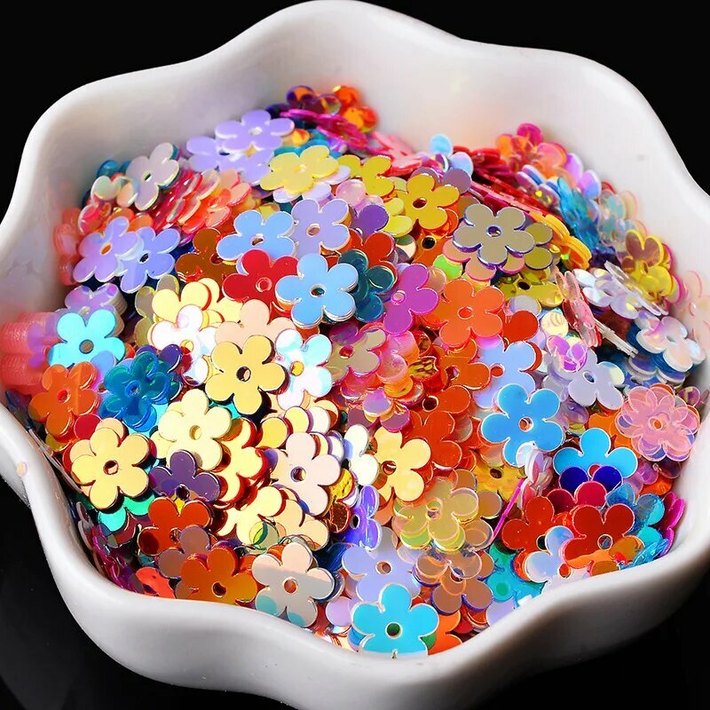 Пайетки цветки, Mixed color 20г