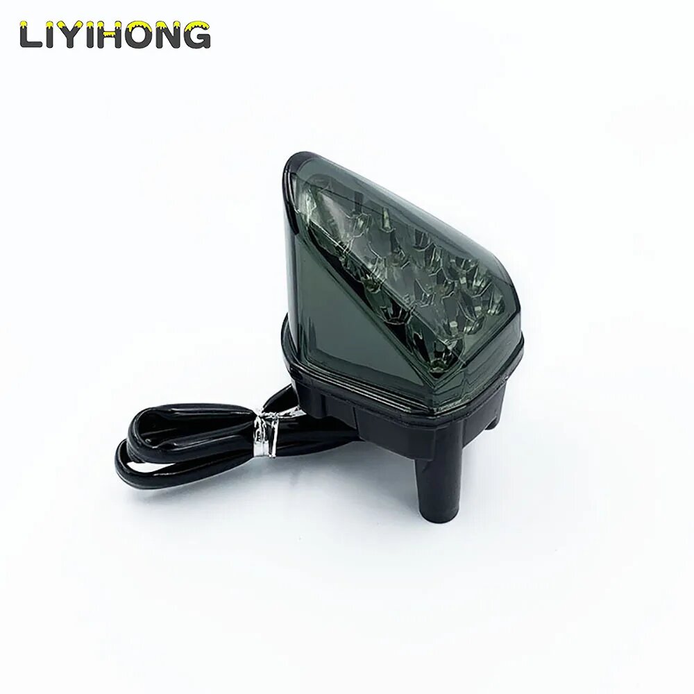 Передний центральный габаритный светодиодный пилотный фонарь мотоцикла для Yamaha YZF R6 2006-2007 Темно-зеленый, Smoke LED