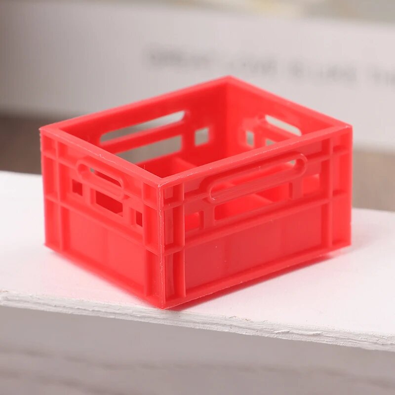 Красная мини корзина для кукольного домика 1:12, Color: G