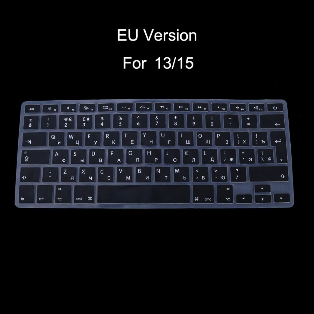 (1 шт.) Пленочная русская клавиатура Apple для Macbook AIR pro 13/15 европейской версии Универсальная-черная