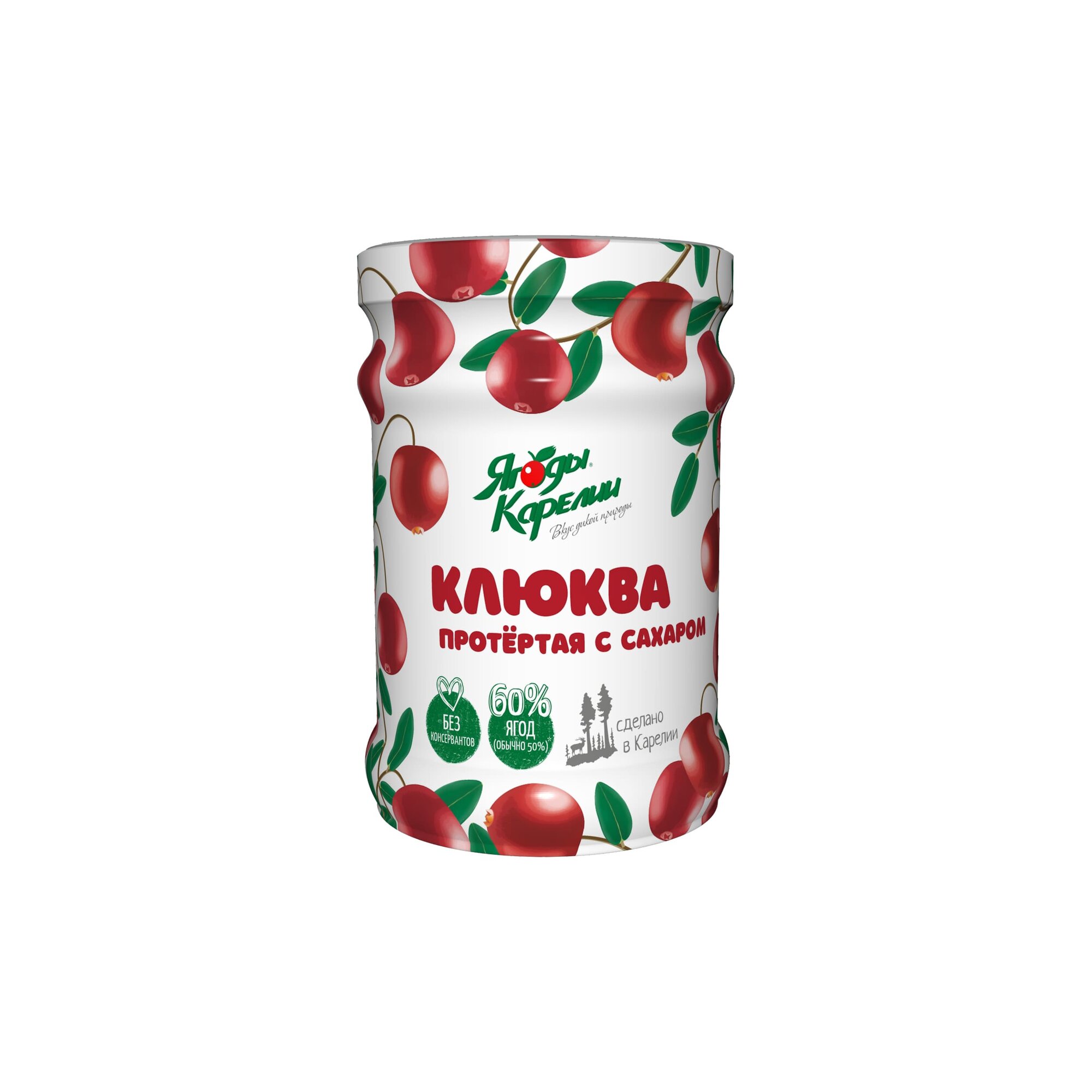 Клюква протертая с сахаром 280г (12 шт.)