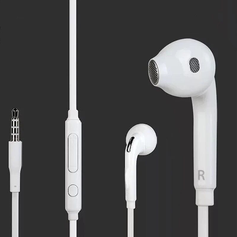 Проводные наушники White для Samsung, Xiaomi, Huawei