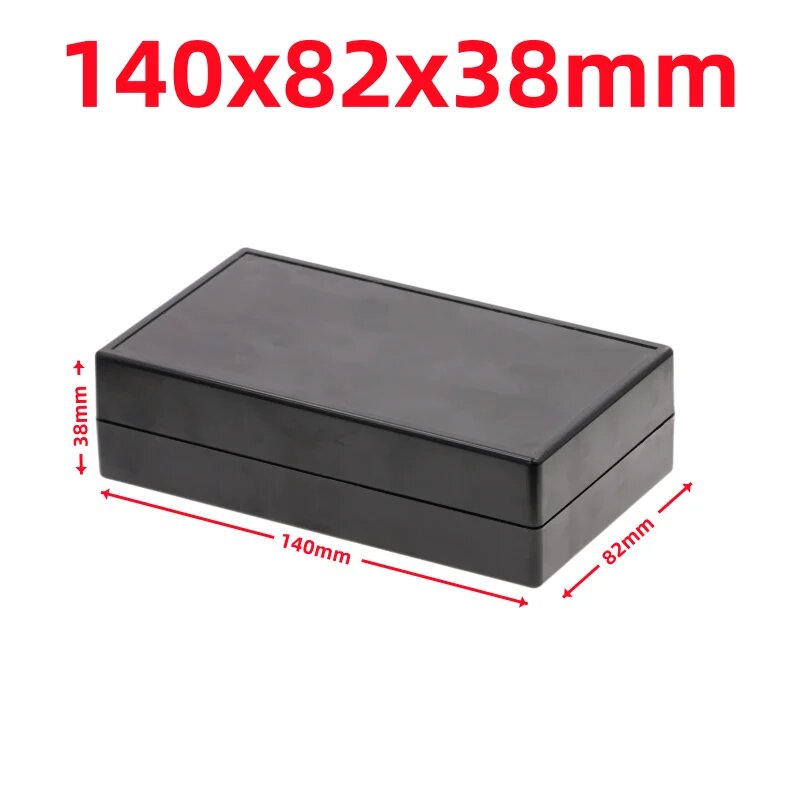 Пластиковый бокс 140x82x38 мм, черный