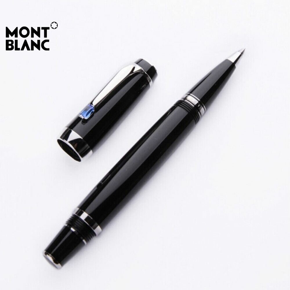 Montblanc Boheme Series Ручка-роллер Из Черной Драгоценной Смолы С Серебряным Зажимом(Подарочная Коробка Не Включена)