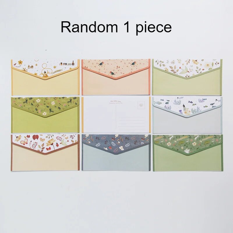 Конверты в сельском стиле 6 шт. с буквами и 3 шт. конвертов в комплекте с рисунком цветов и птиц конверты для записей в ретро стиле для друзей и семьи