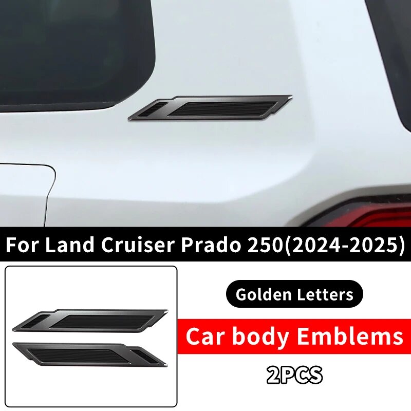 Эмблемы на кузов Toyota Land Cruiser Prado 250 (2024-2025), Golden Letters, 2шт