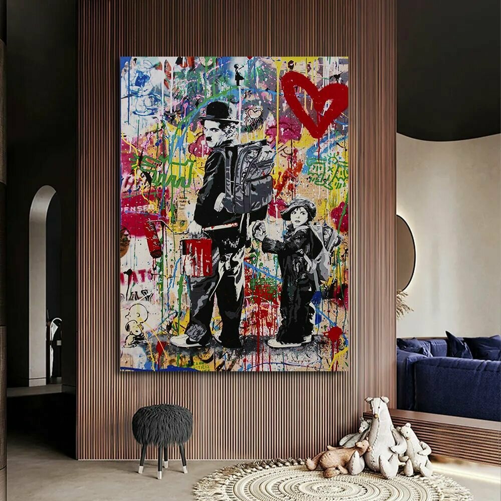 Бэнкси / Banksy - картина для интерьера / на стену, бэнкси постер , 50х70 см.