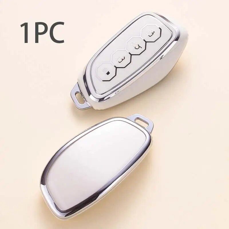 ТПУ чехол для автомобильного ключа, защитный чехол, 4 кнопки, аксессуары для Haval White only case