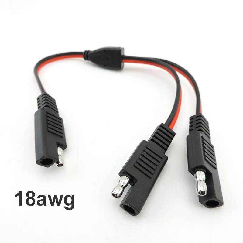 Кабель SAE 18AWG 1 гнездо-2 штекера
