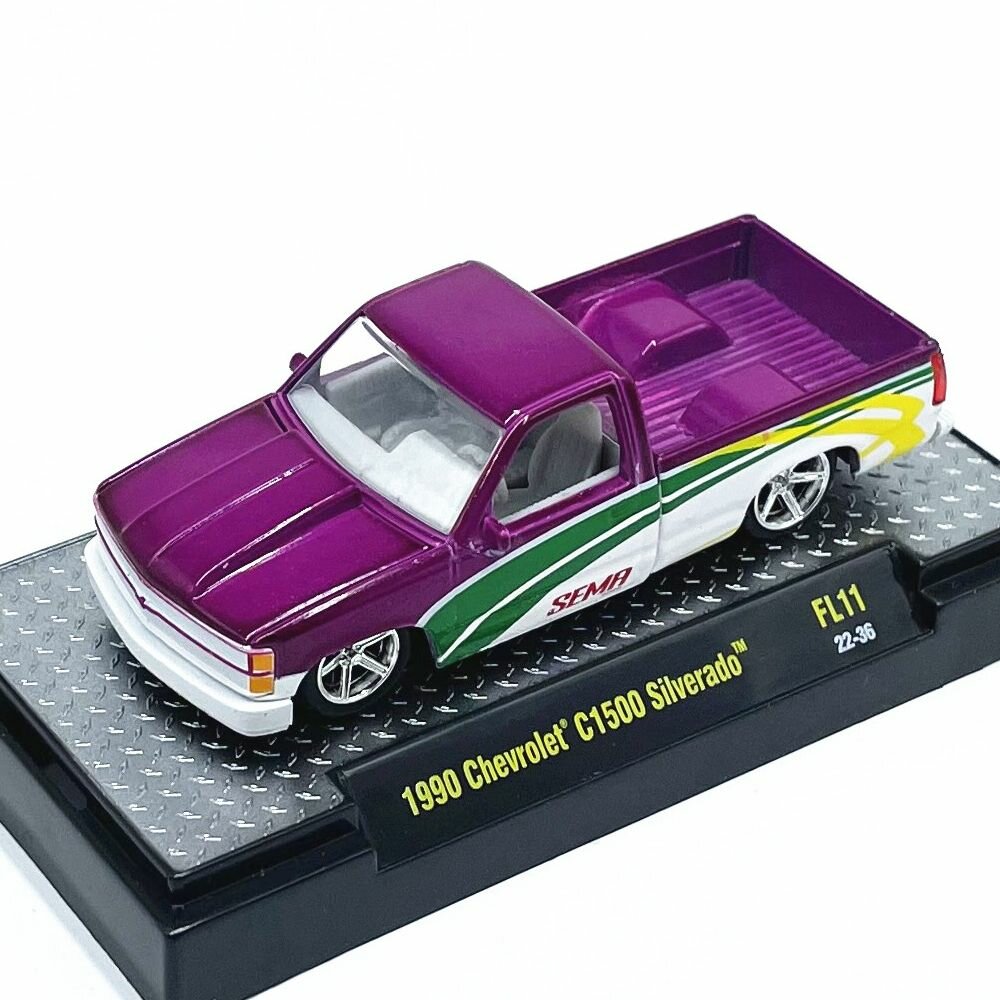 Машинка M2 Machines 1/64 1990 Chevrolet C1500 Silverado Die-cast Alloy Car Model Collection Toy Gift