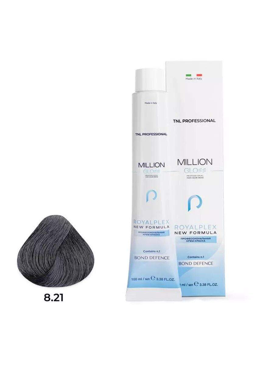 Крем-краска для волос TNL Professional Million Gloss оттенок 8.21