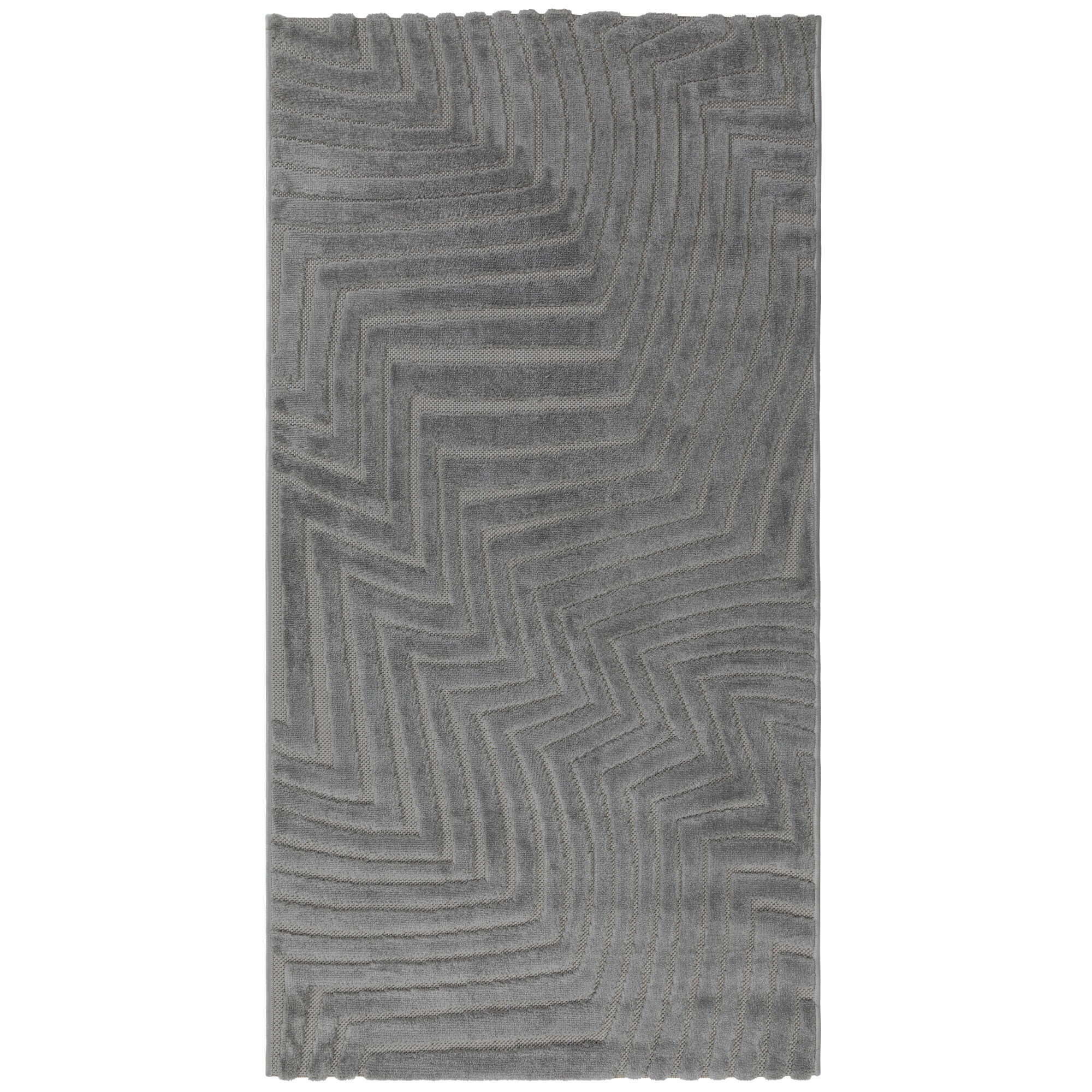 Ковер Турецкий AHENKLI SOFT дизайн J951A GREY-GREY 2.4x3.4м