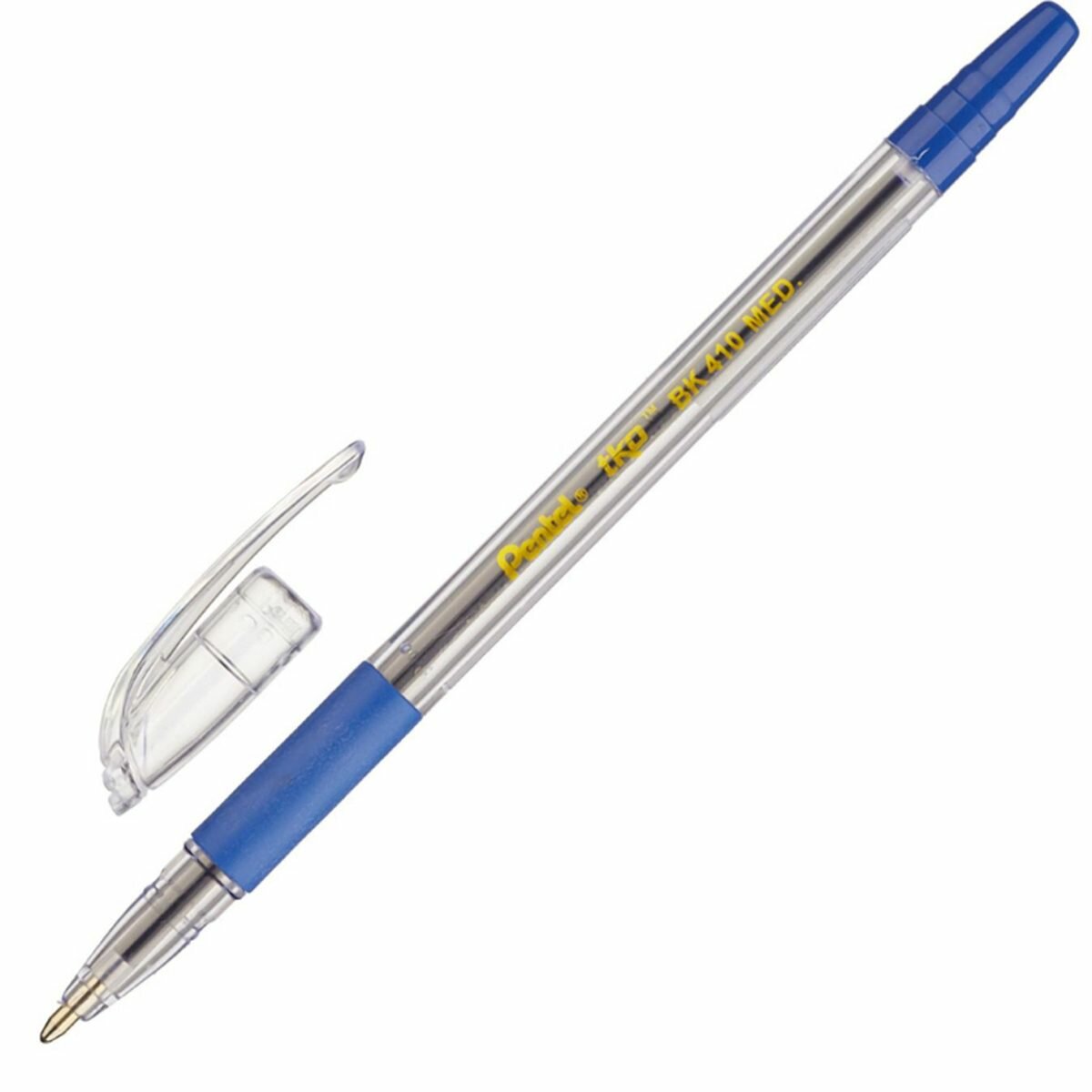 Ручка шариковая Pentel TKO (0.35мм, синяя, масляная основа, резиновый упор) (BK410-CN), 12шт.