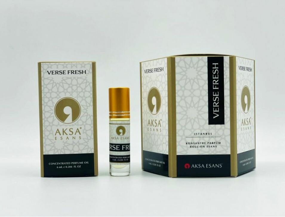 Concentrated Essential Oil VERSE FRESH, Aksa Esans (Турецкие роликовые масляные духи верс фреш, Акса Эсанс), 6 мл.