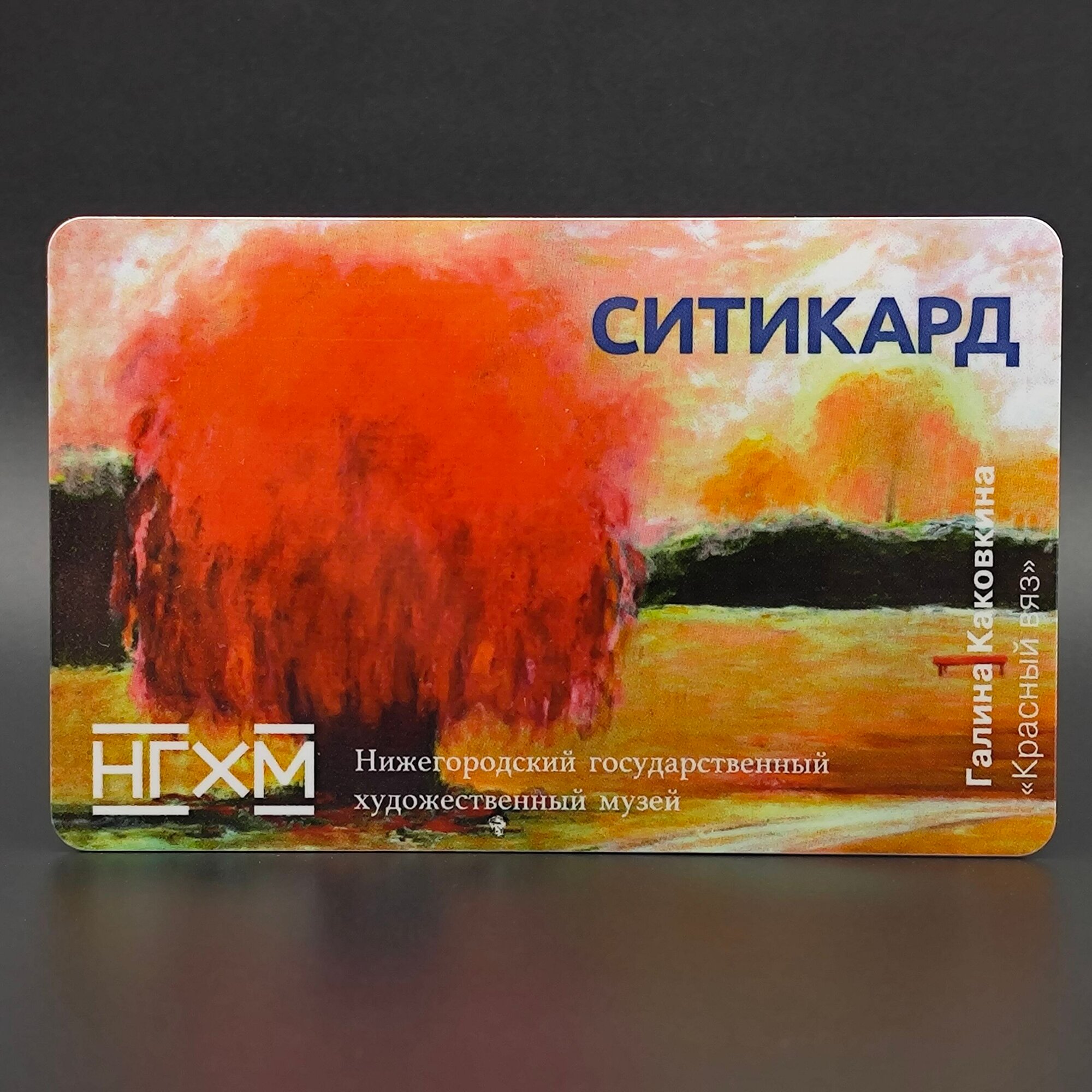 Коллекционная транспортная карта Нижнего Новгорода Ситикард - нгхм. Выставка "Красный вяз"