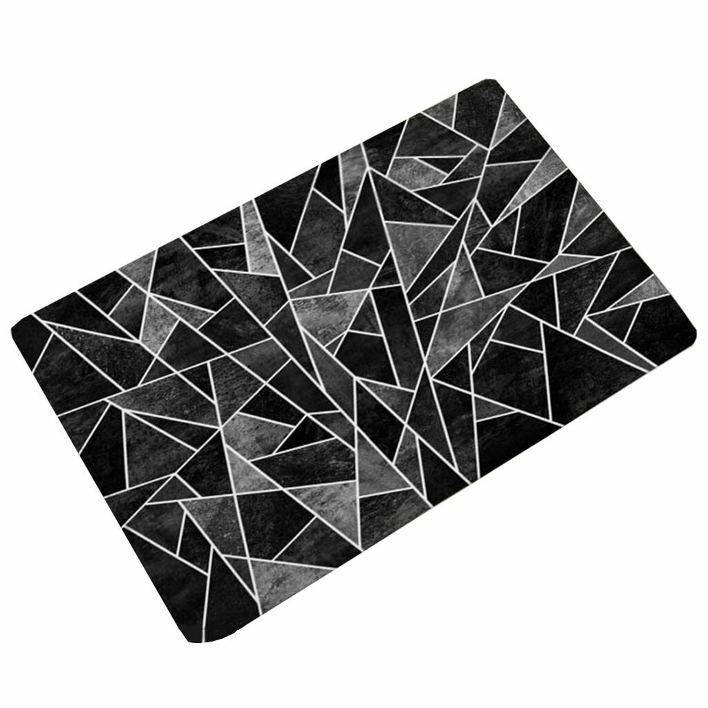 Геометрический напольный коврик в стиле пэчворк