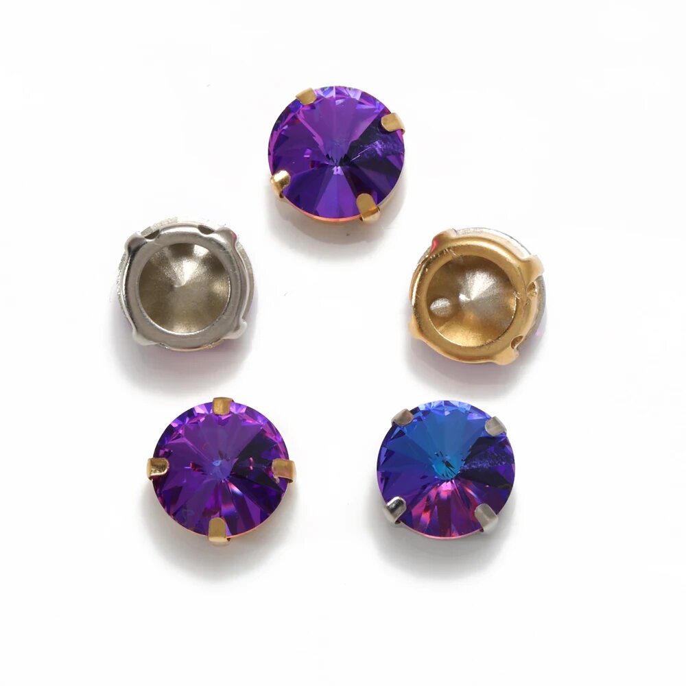 Стразы Rivoli фиолетовые 8 мм, Violet Blue