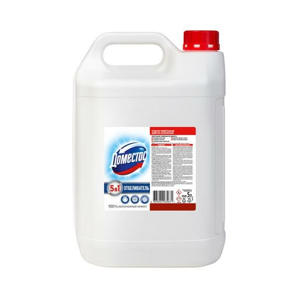 Универсальный отбеливатель Domestos 5 л, Ультра белый, для белья, твердых поверхностей (90008318)