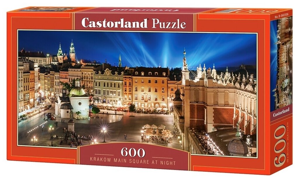 Пазлы 600 деталей. Ночная площадь В-060306, (Castor Drukarnia i Wydawnictwo)