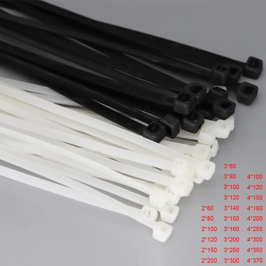 Нейлоновые кабельные стяжки 2mm(1.8) White