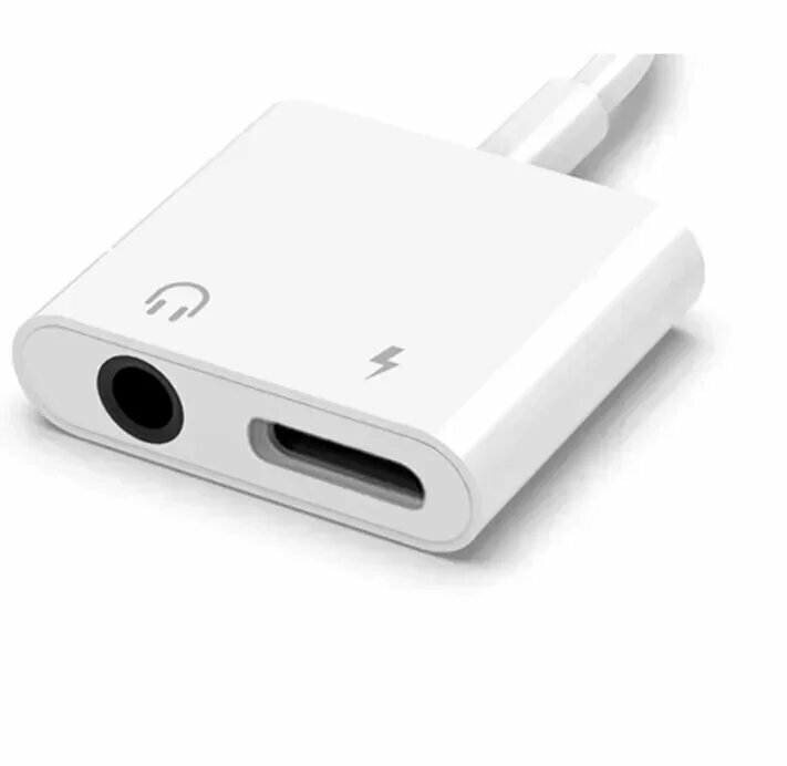 Адаптер для зарядки и наушников Apple iPhone 2 в 1, аудиоконвертер с разъемом Lightning на разъем 3,5 мм для iPhone 15 14 13 12 11 XS 8 7 Lighting 3.5mm Jack