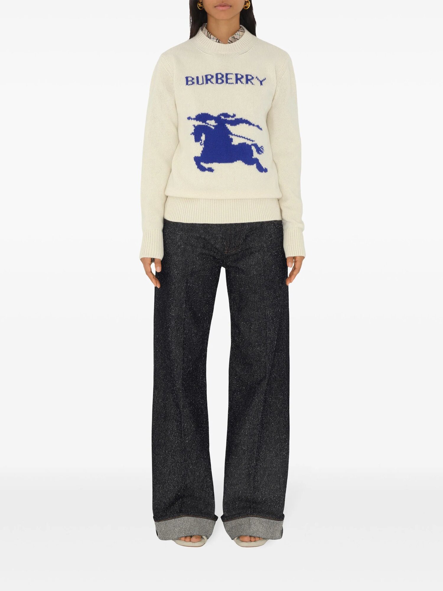 Свитер BURBERRY Equestrian Knight, размер 16, , разноцветный — фото 1