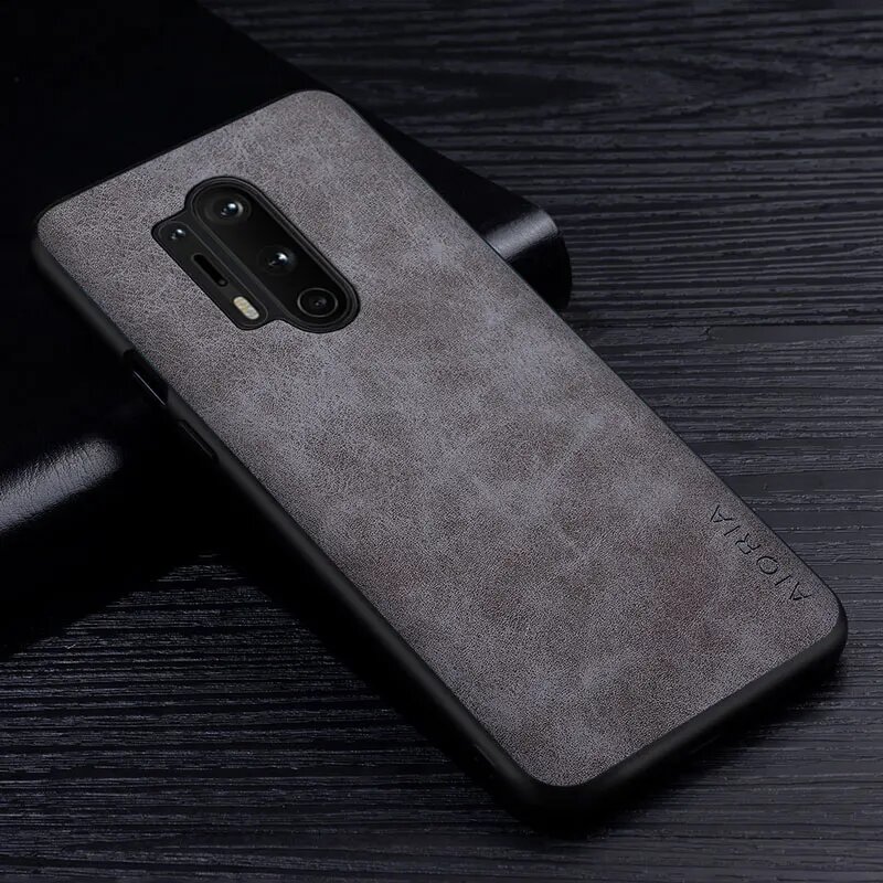 Чехол для Oneplus 8/8 Pro/8T из искусственной кожи, серый