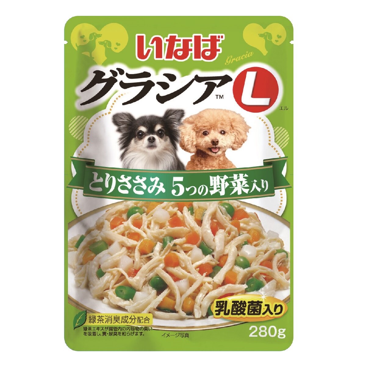 Влажный корм для собак Inaba Gracia L Куриное филе с овощами в желе 280г